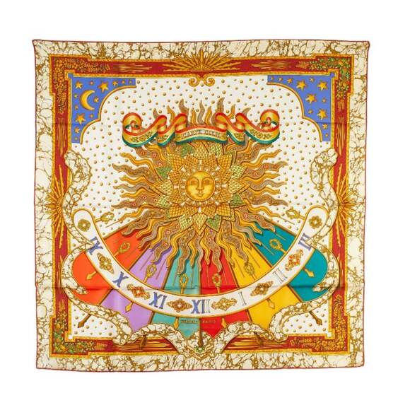 Hermes | Accessories | Hermes Authentic White Silk Scarf | Poshmark